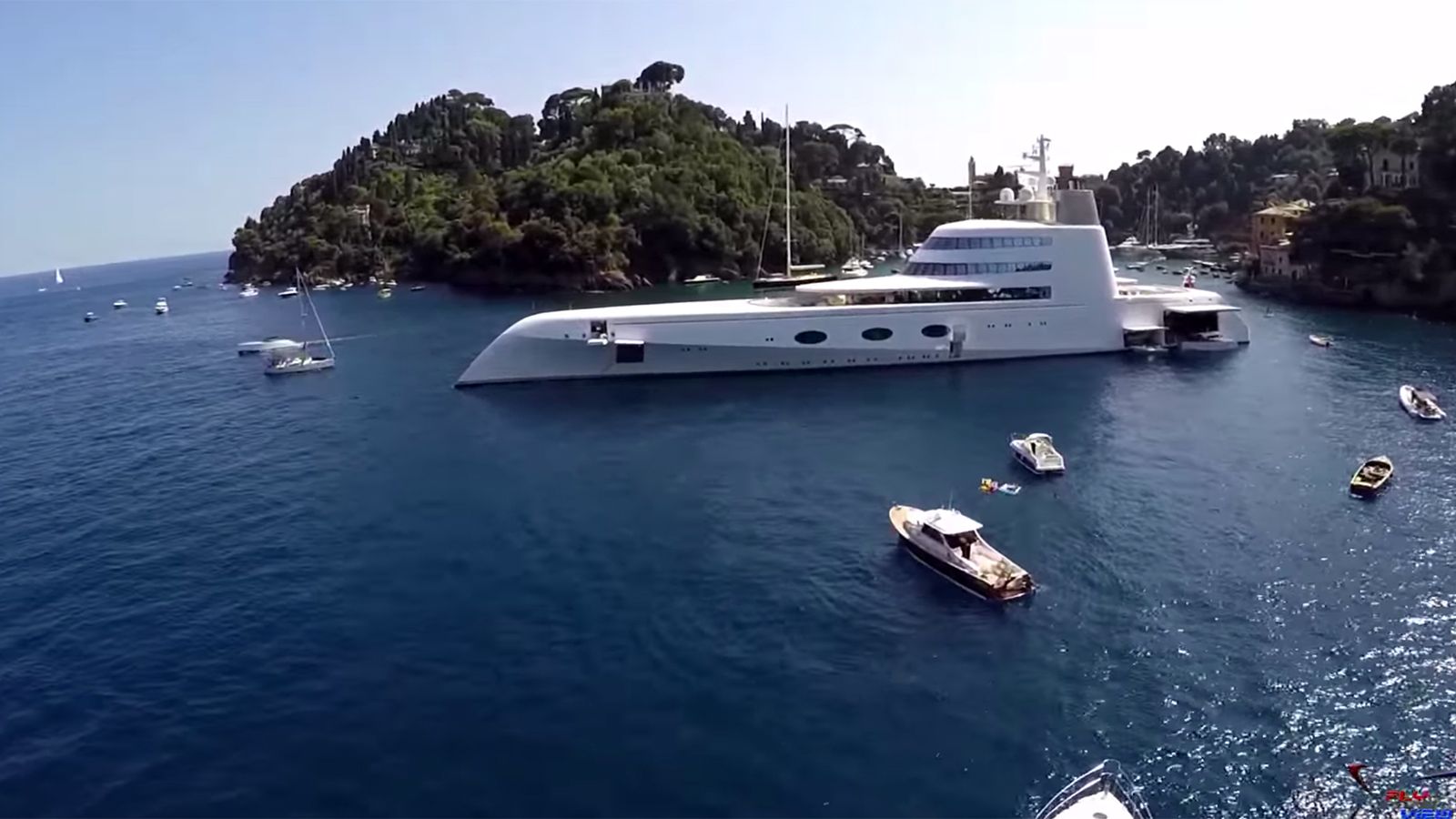 Video: Drone footage of Motor Yacht A